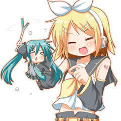 chibi miku and rin :) (in Clipart)
