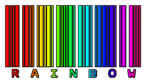 Rainbow barcode (in Clipart)