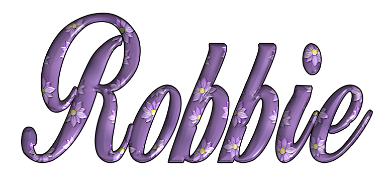 Robbie (in Glitter Text)