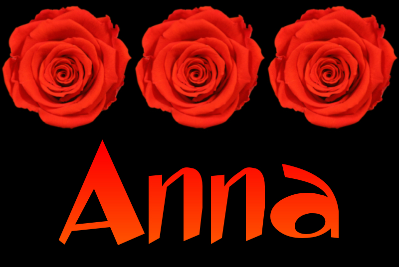 Anna (in Glitter Text)