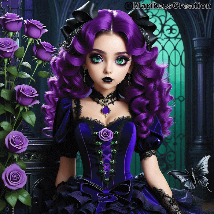 Beautiful Goth Girl (in Animated GIFs)